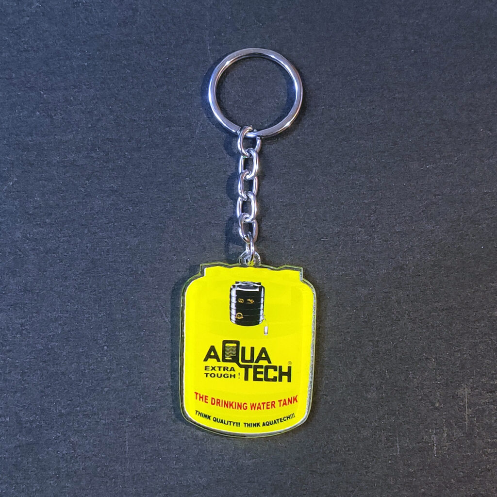 Customized Company Logo keychain - Orange Gifts and Prints