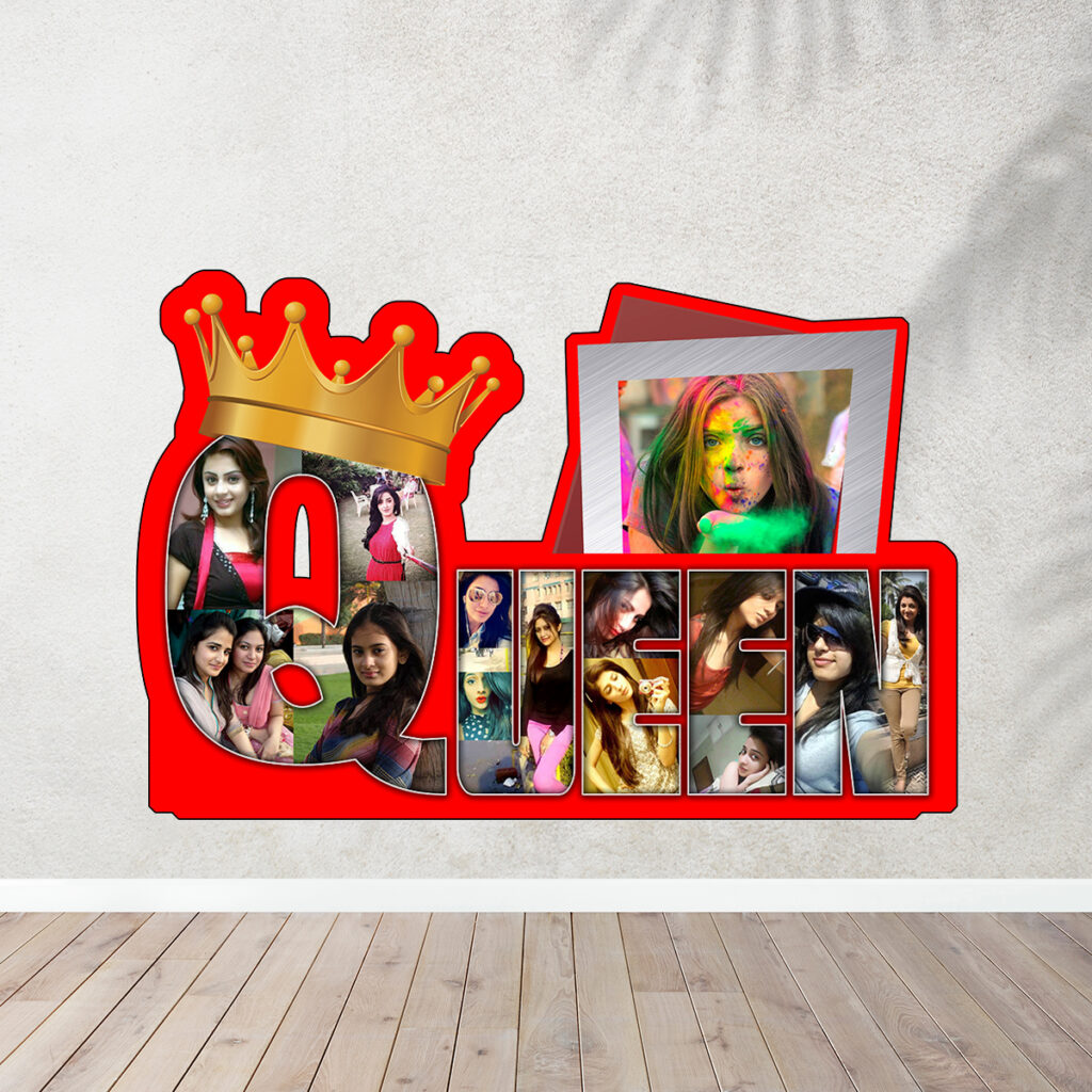 Make her Feel like a Queen Wooden Cutouts - Orange Gifts and Prints